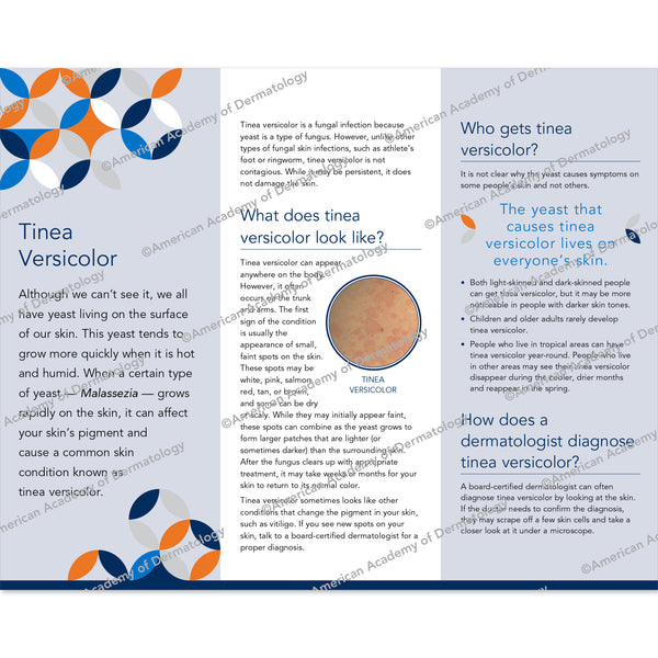 Tinea Versicolor Pamphlet - AAD Shop